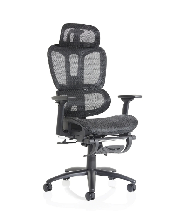 Horizon Executive Mesh Chair With Height Adjustable Arms and Footrest ...